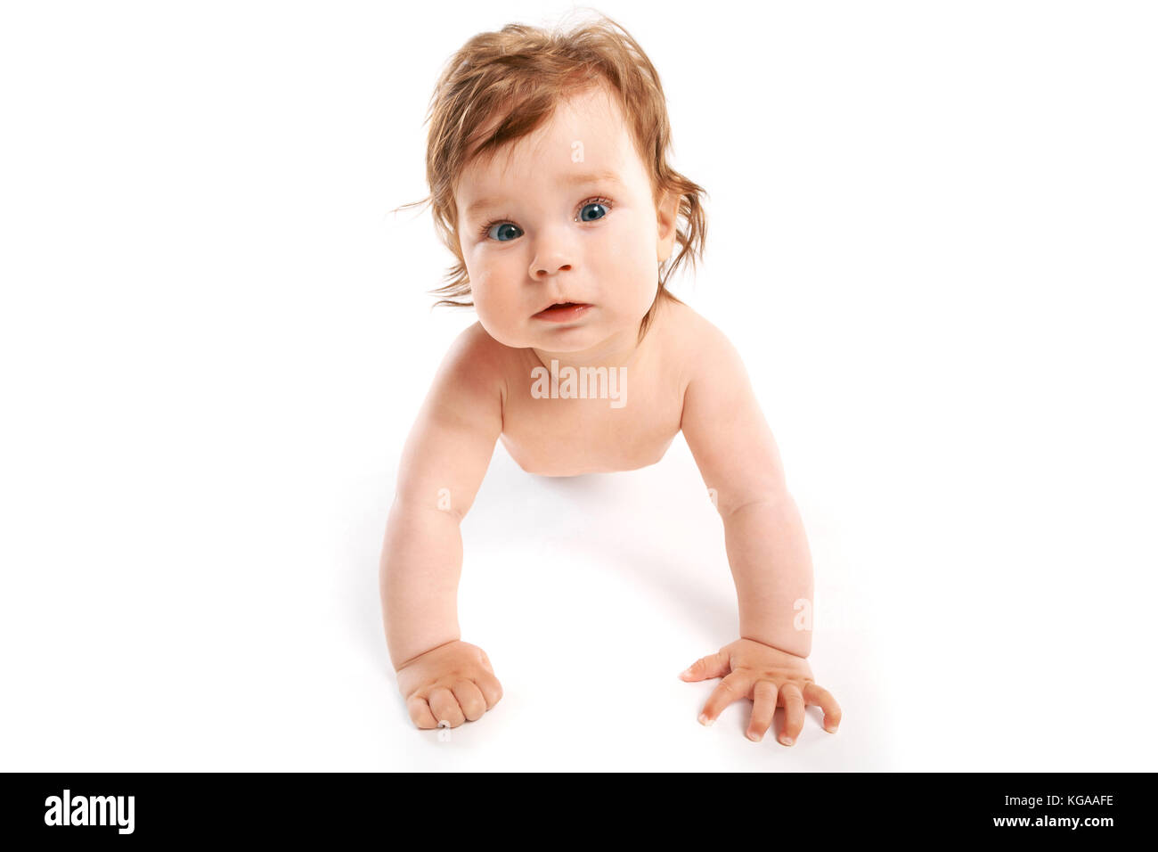 baby with long hair Stock Photo - Alamy