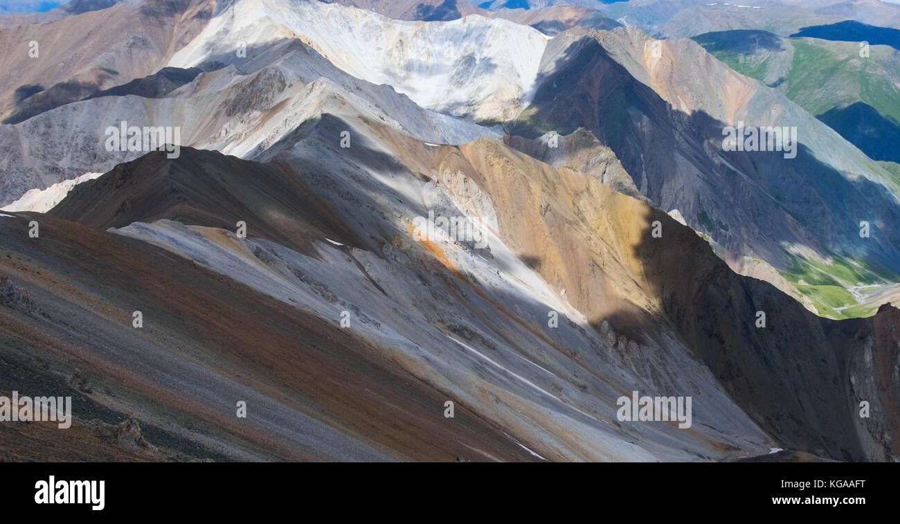 Multi-colored mountains of sedimentary rocks Stock Photo - Alamy