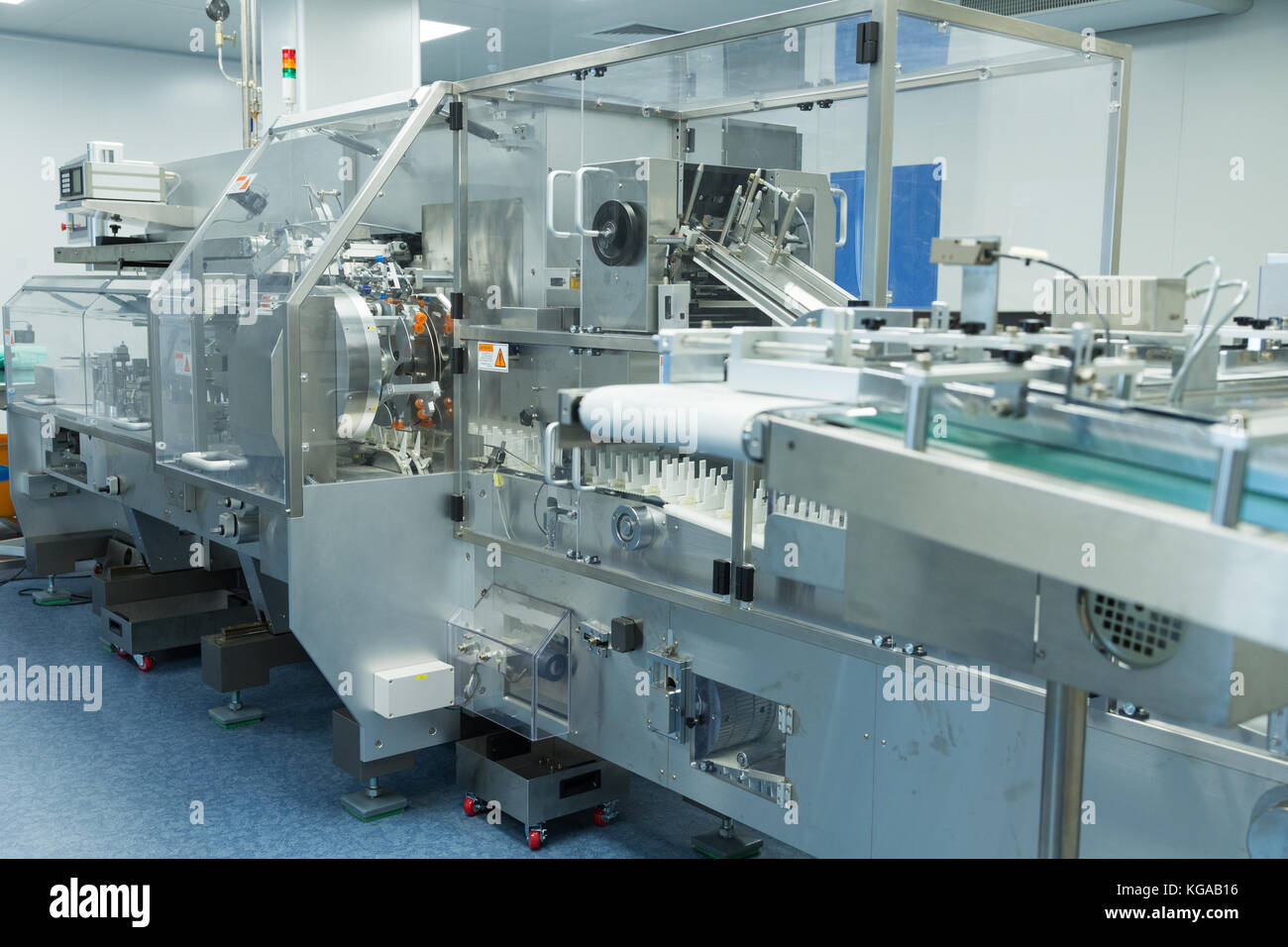 Photo production, clean room with stainless steel hardware Stock Photo ...