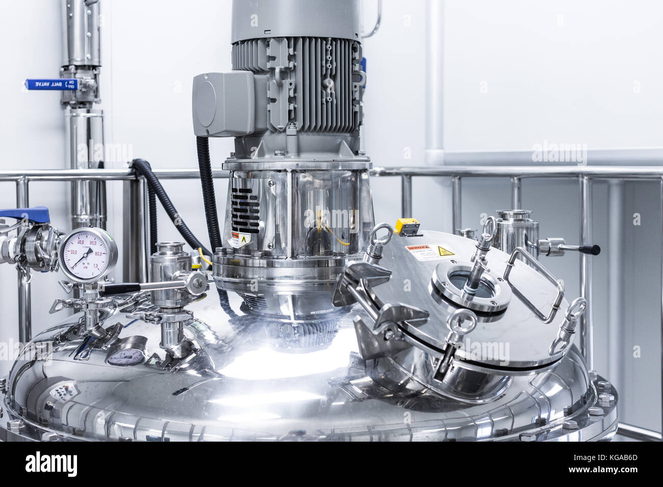 Photo production, clean room with stainless steel hardware Stock Photo ...