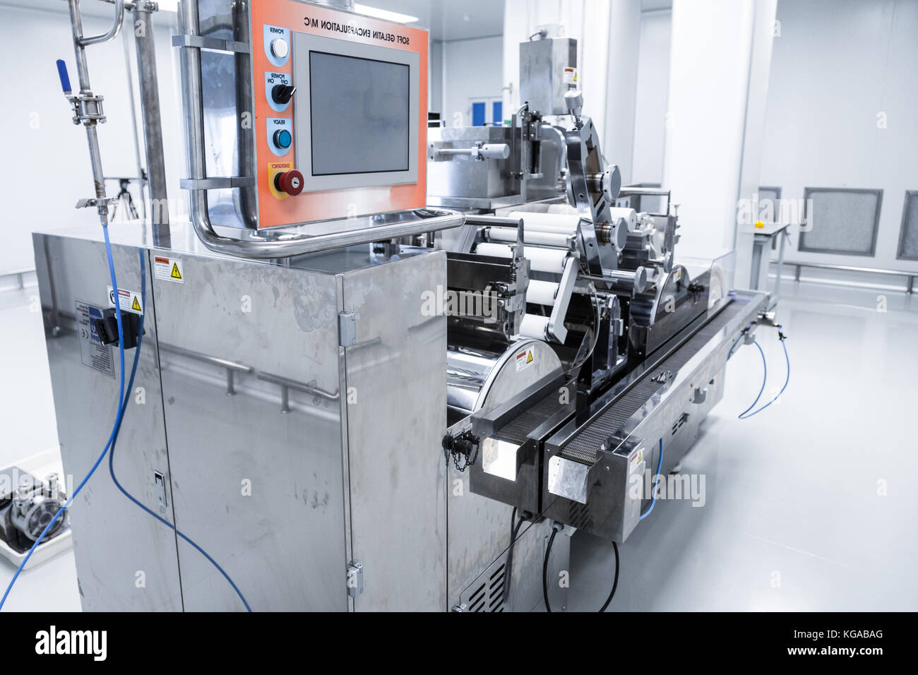 Photo production, clean room with stainless steel hardware Stock Photo ...