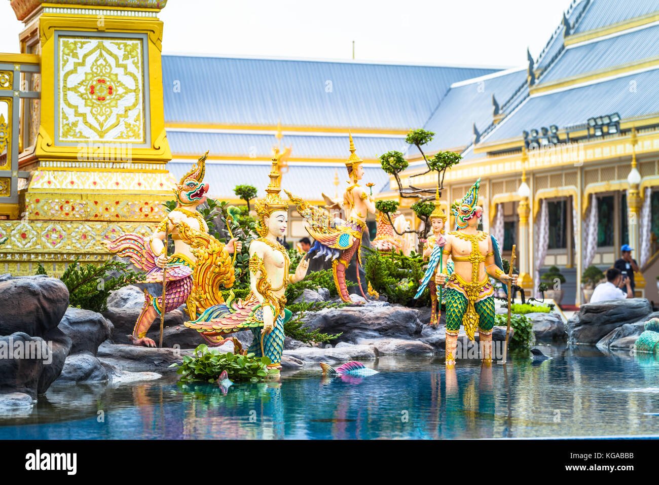 gods Angel Kinnaree and animals in literature are swimming in Anodard ...