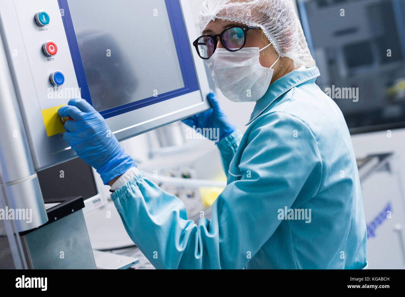 for service engineer visits the high-tech equipment Stock Photo - Alamy