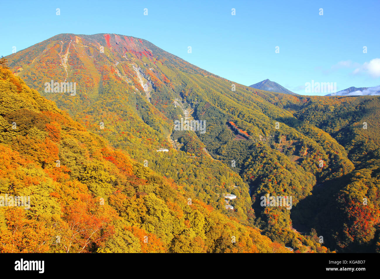 Colorful of Mountain in Autumn Season ,Nikko ,Japan Stock Photo - Alamy