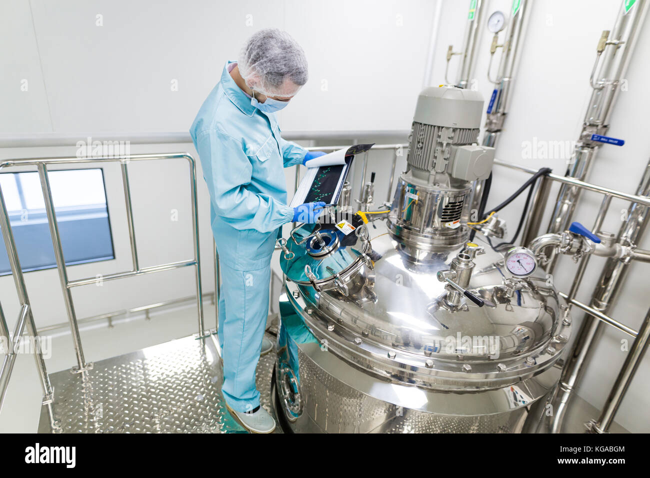 scientist is working with tank Stock Photo - Alamy