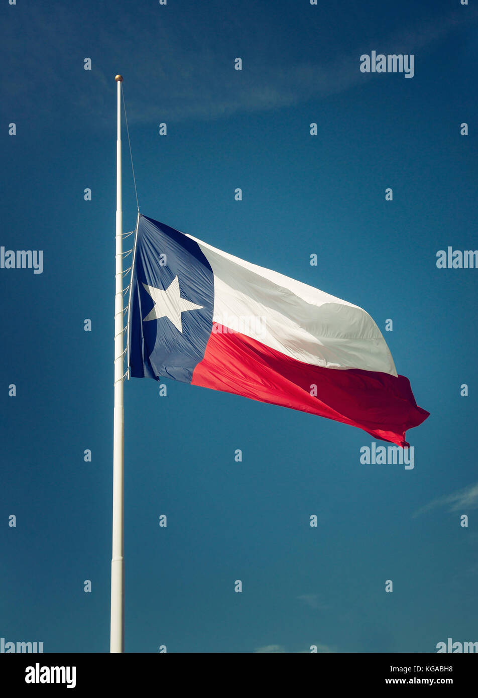 Respect flying flag half mast hi-res stock photography and images - Alamy