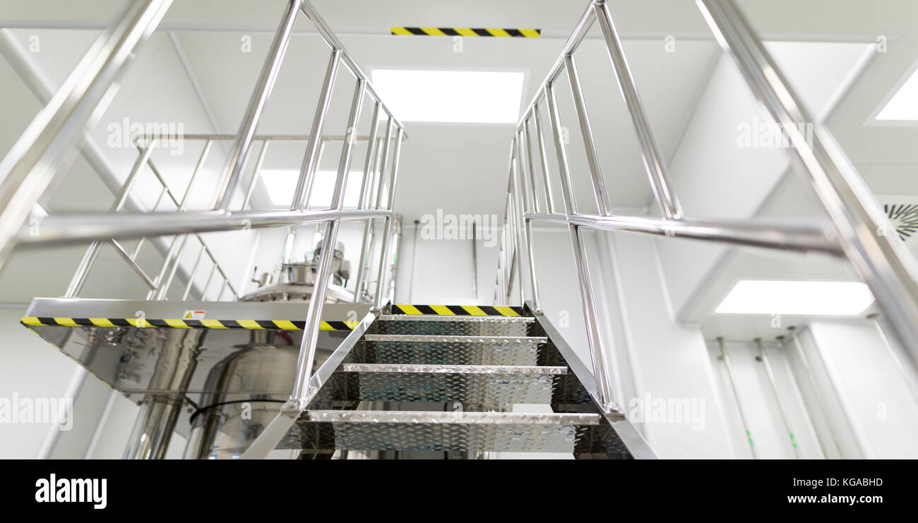 big chromium ladder in science lab Stock Photo - Alamy