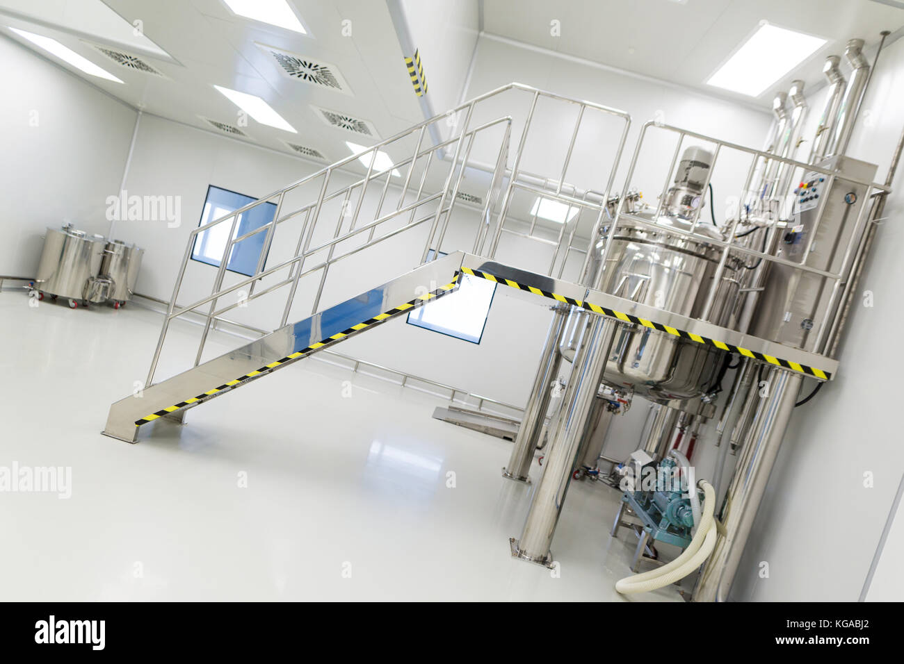 plant picture, big clean room with chrome ladder Stock Photo - Alamy