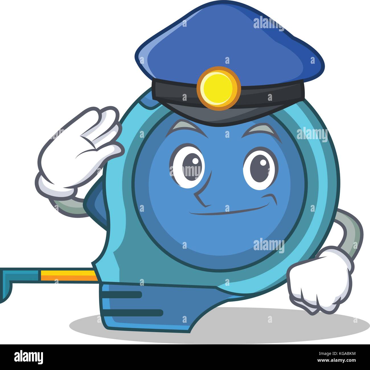 Police tape measure character cartoon Stock Vector Image & Art - Alamy