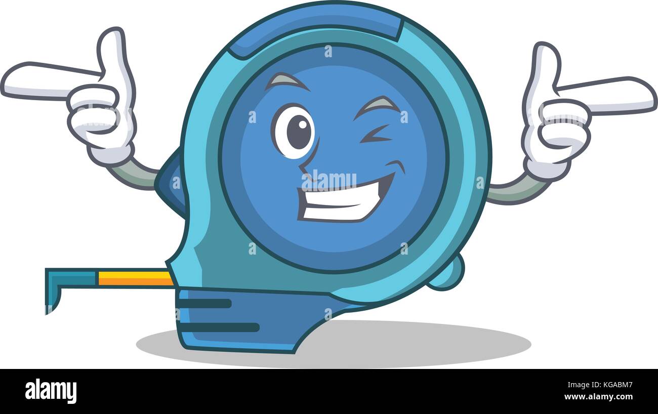 Wink tape measure character cartoon Stock Vector Image & Art - Alamy