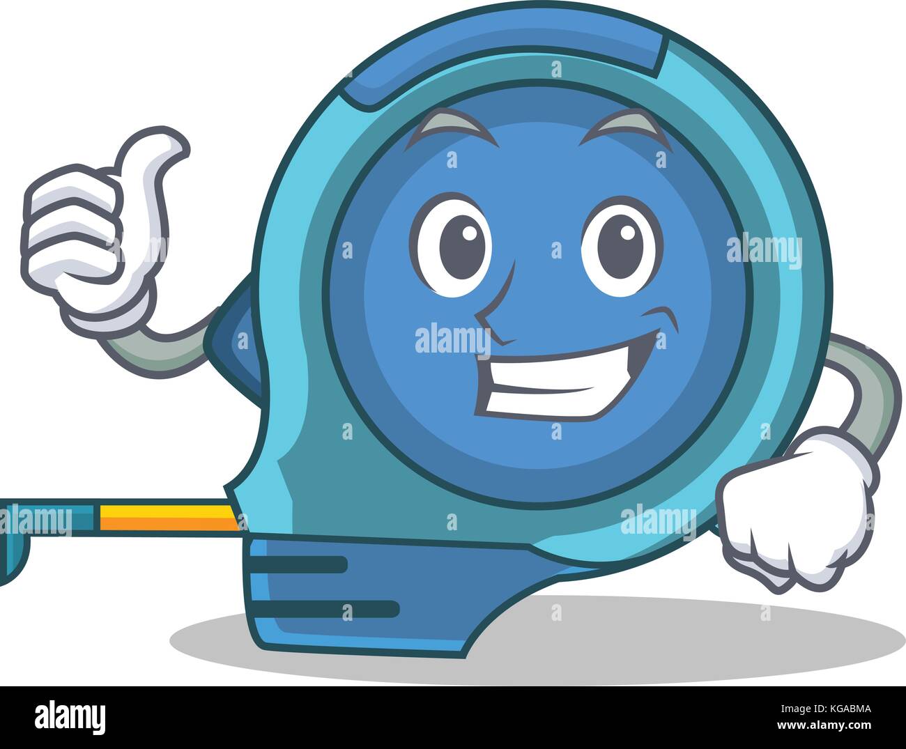 Thumbs up tape measure character cartoon Stock Vector Image & Art - Alamy