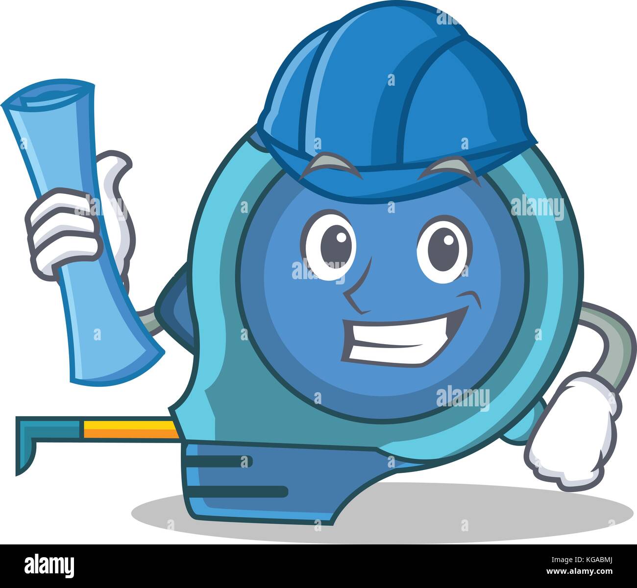 Architect tape measure character cartoon Stock Vector Image & Art - Alamy