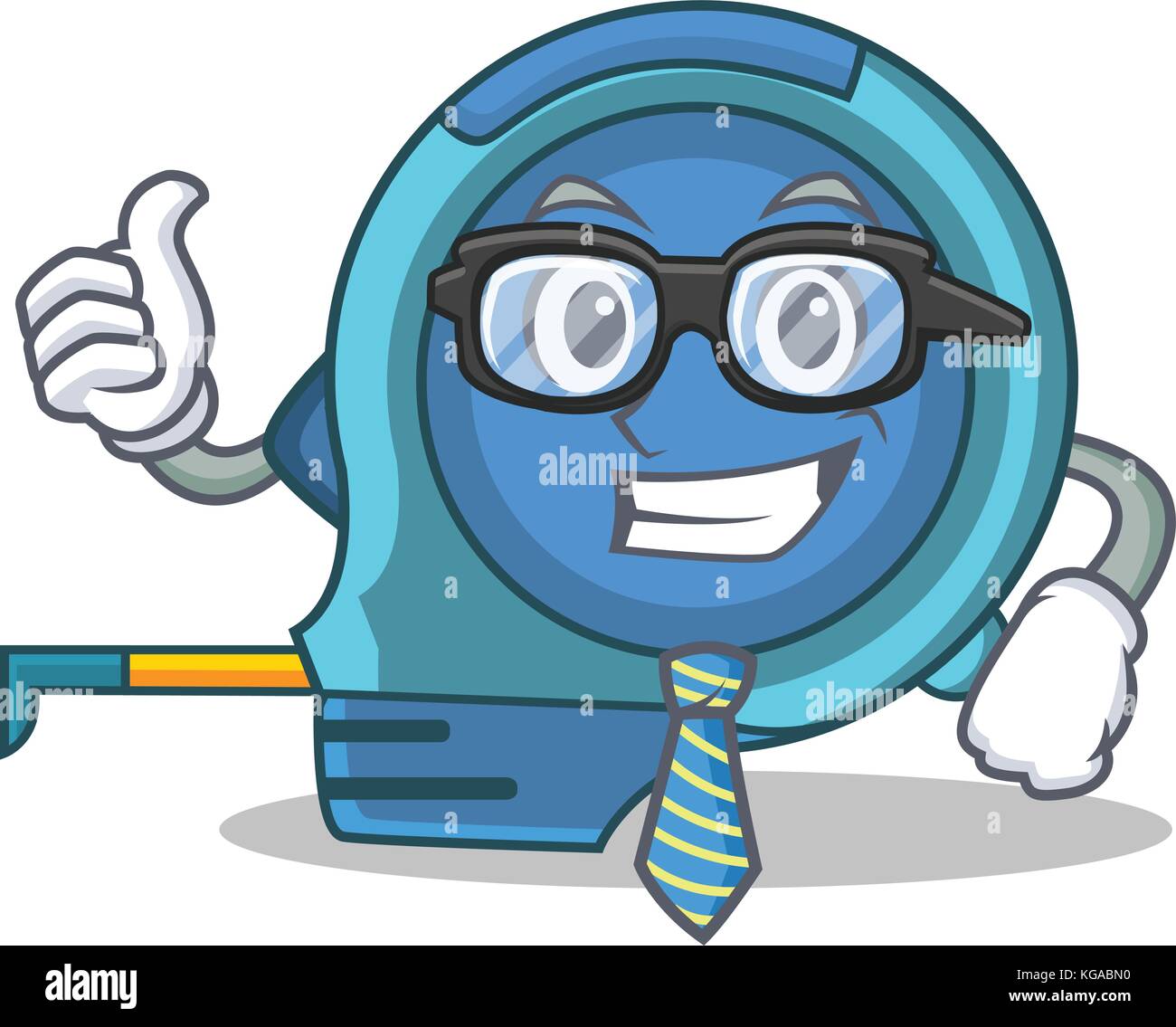 Businessman tape measure character cartoon Stock Vector Image & Art - Alamy
