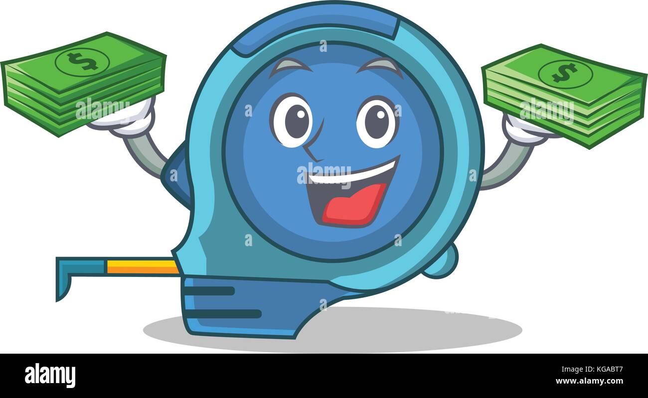 With money tape measure character cartoon Stock Vector Image & Art - Alamy