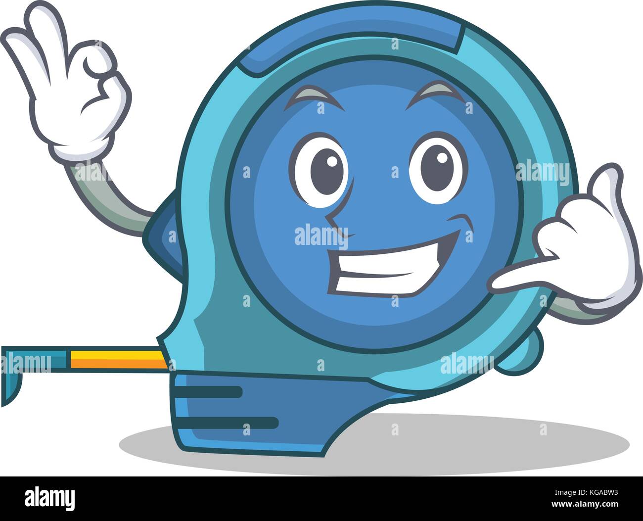 Call me tape measure character cartoon Stock Vector Image & Art - Alamy