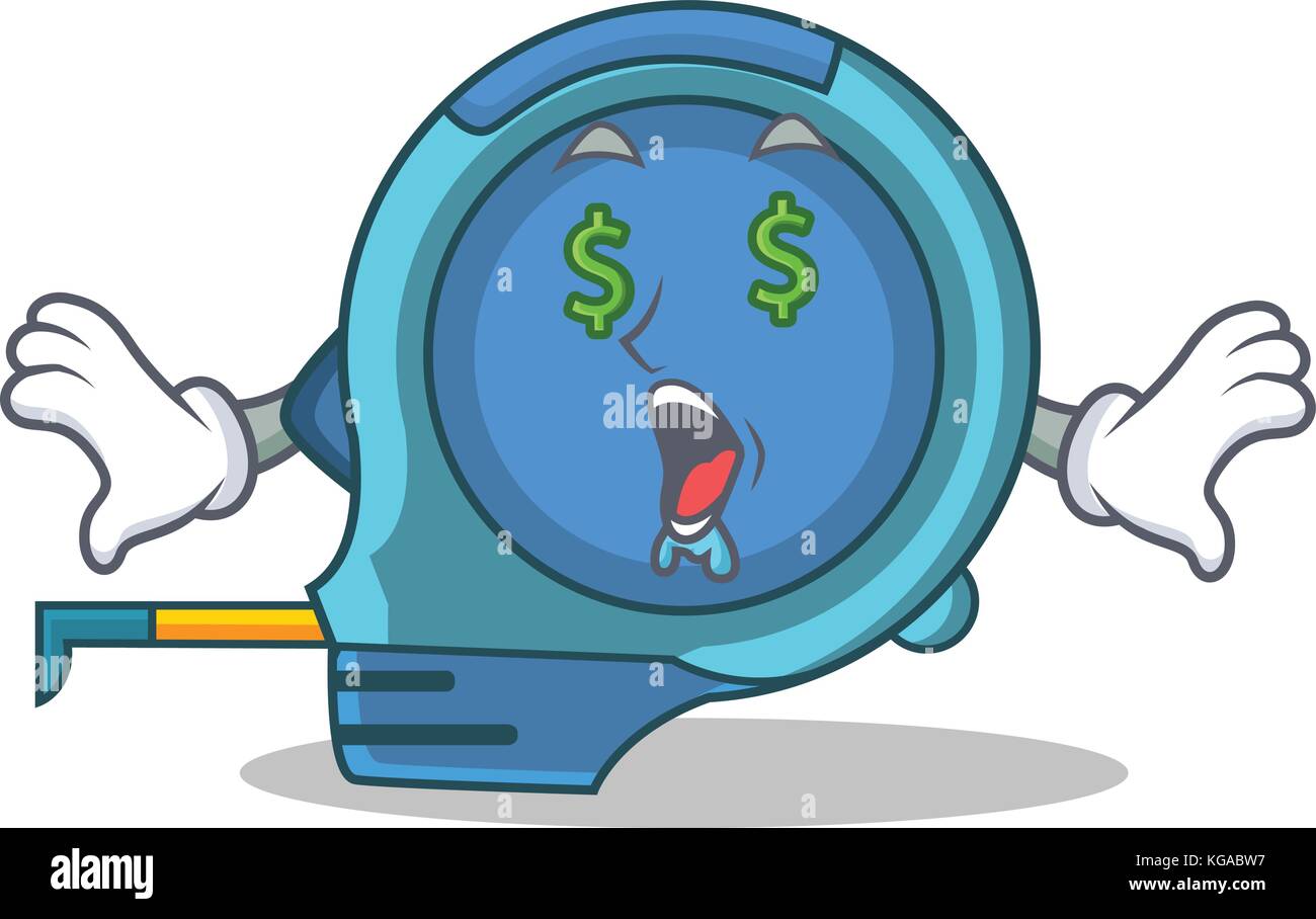 Money eye tape measure character cartoon Stock Vector Image & Art - Alamy