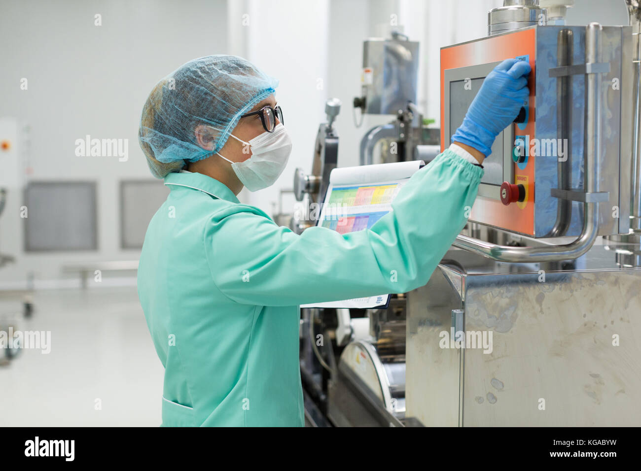 factory worker work with control panel Stock Photo - Alamy
