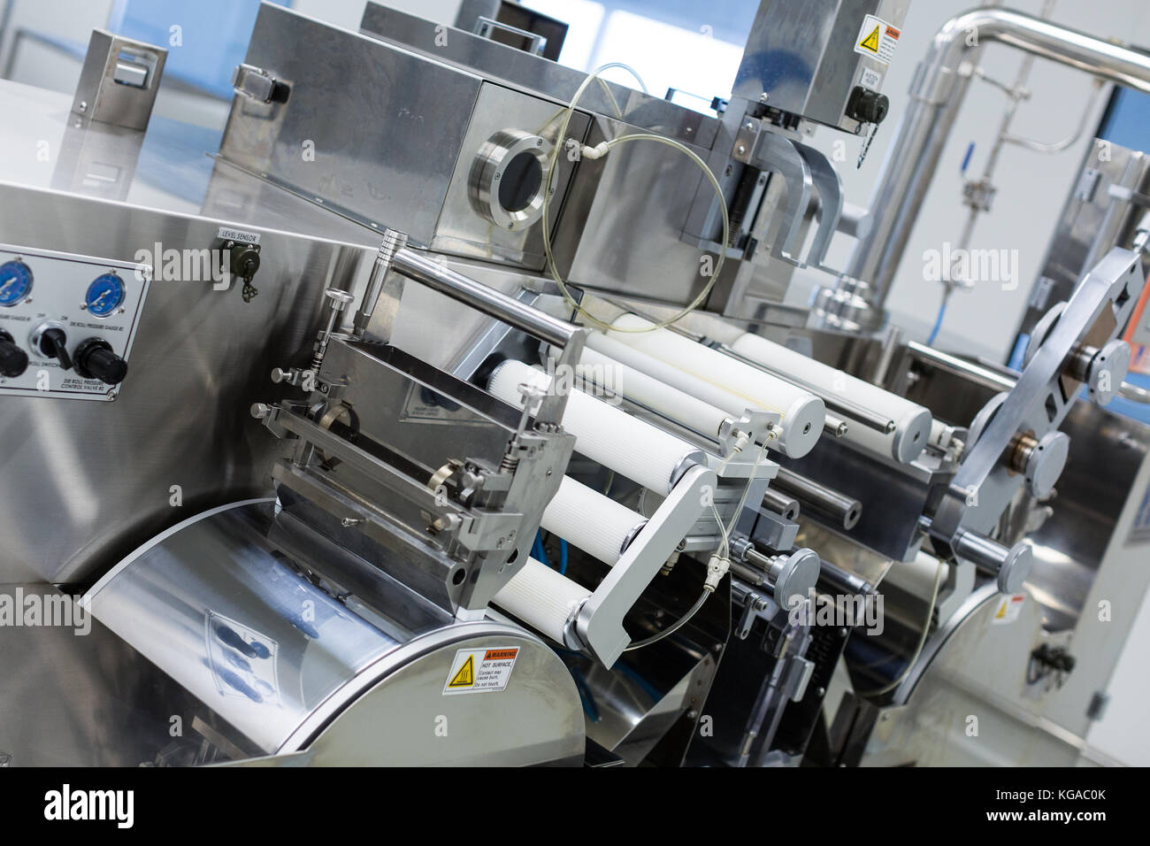 steel chrome machine with shafts Stock Photo - Alamy