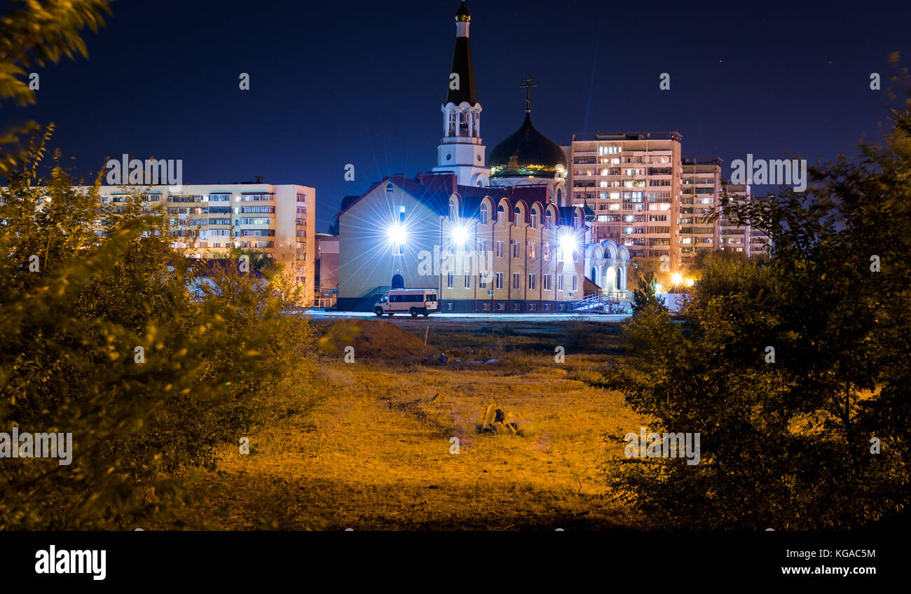 Night city in October Stock Photo - Alamy
