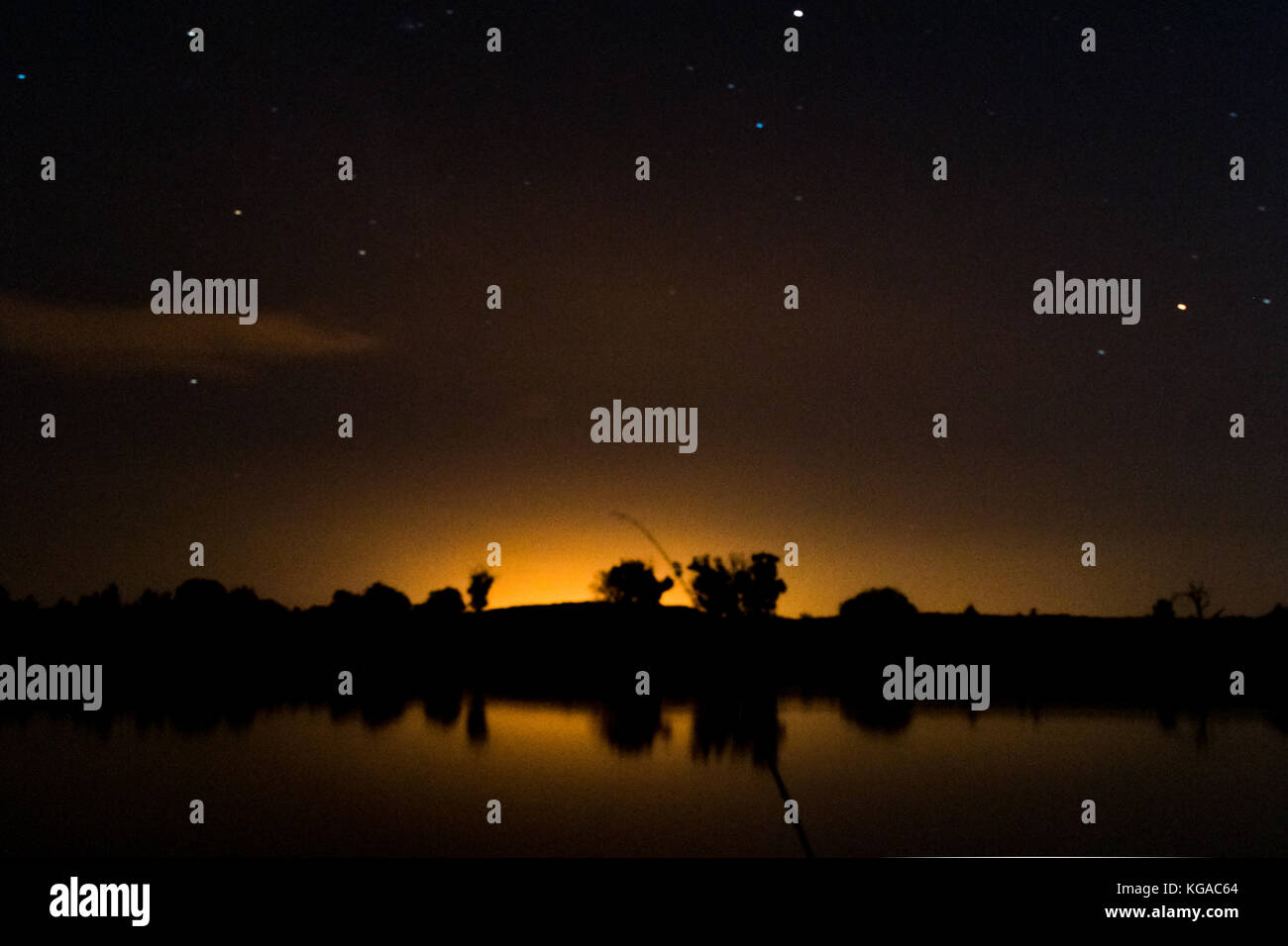 Night city in October Stock Photo - Alamy