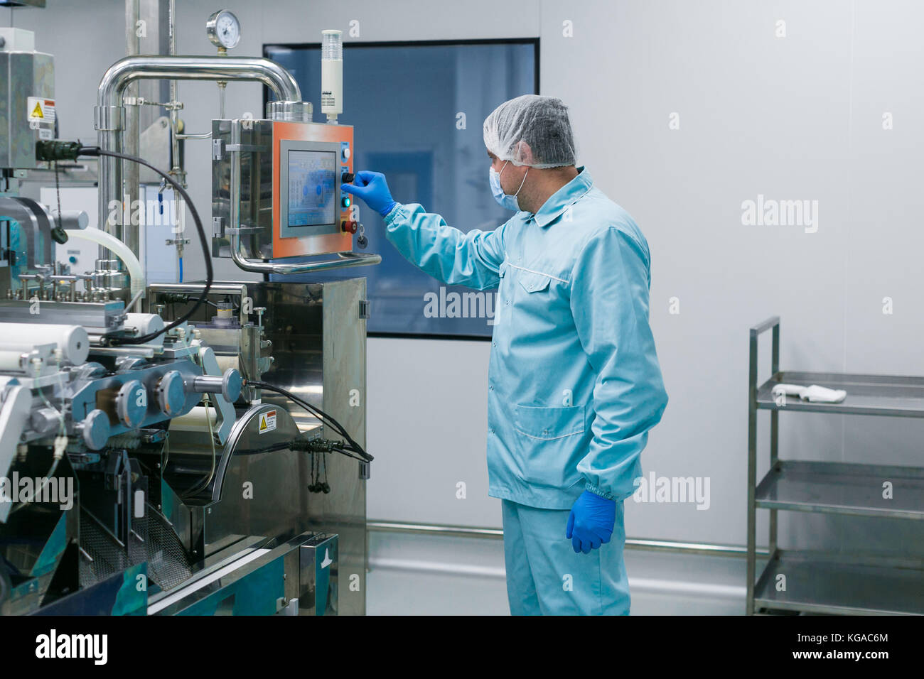 scientist configures control panel Stock Photo - Alamy