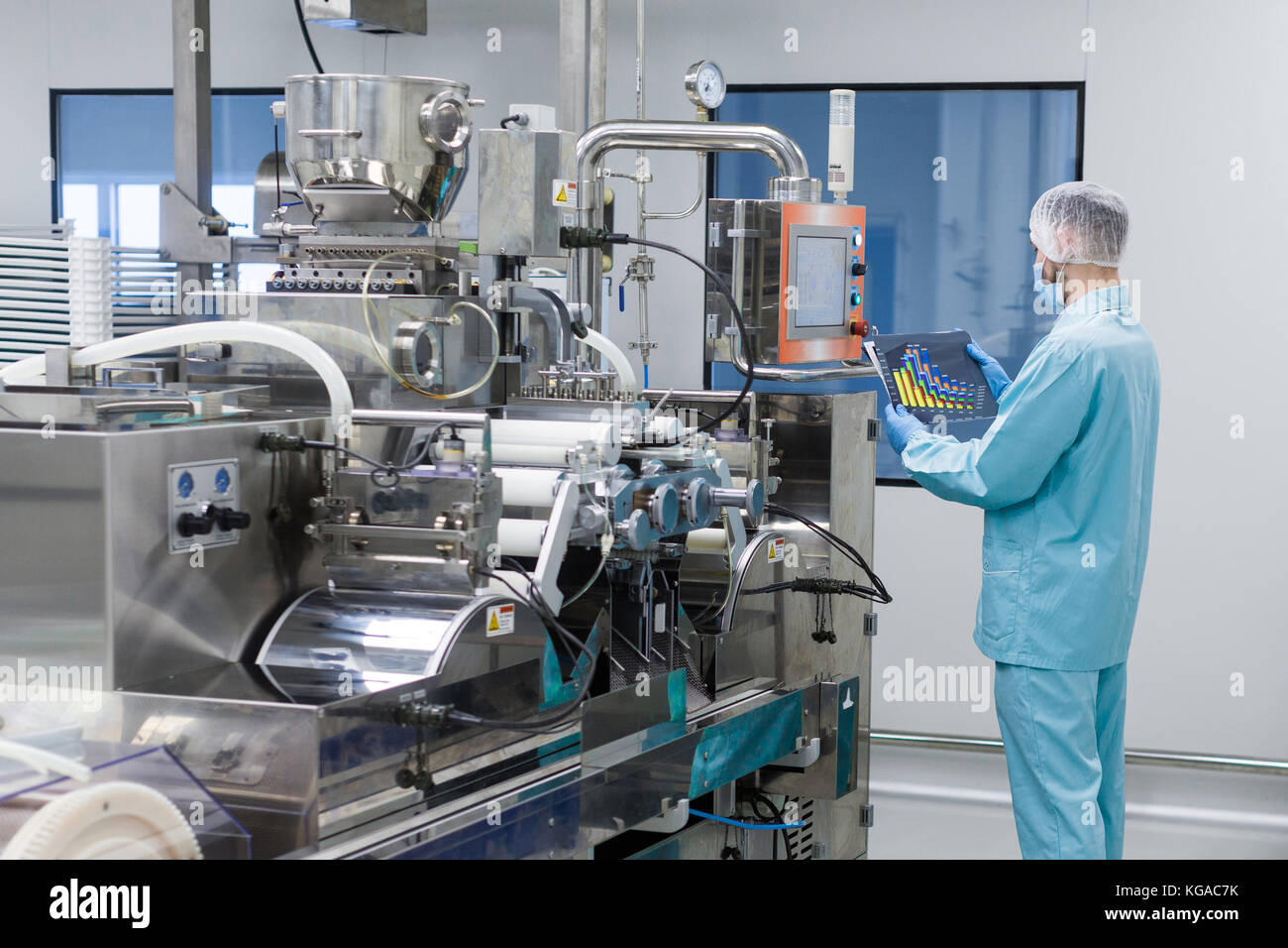 plant picture, scientist configures control panel Stock Photo - Alamy
