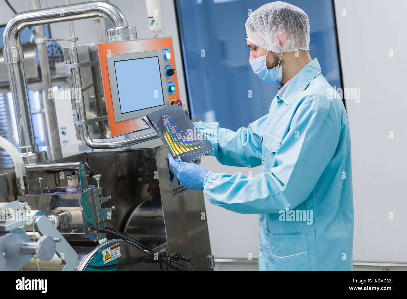 scientist work with machine with shafts Stock Photo - Alamy