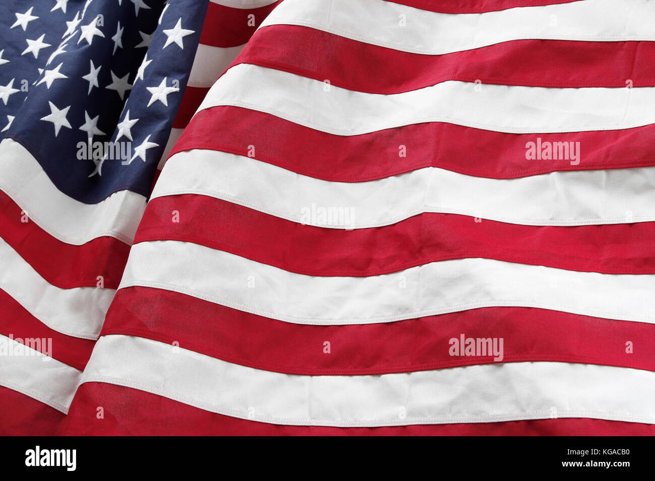 Closeup of rippled American flag Stock Photo - Alamy