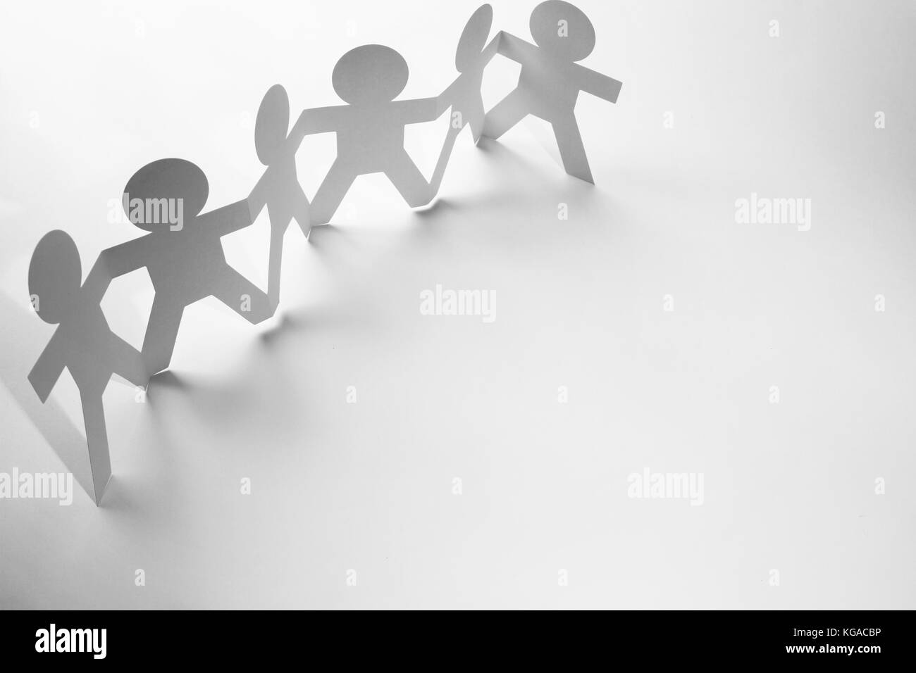 Paper Doll Chain Black and White Stock Photos & Images - Alamy