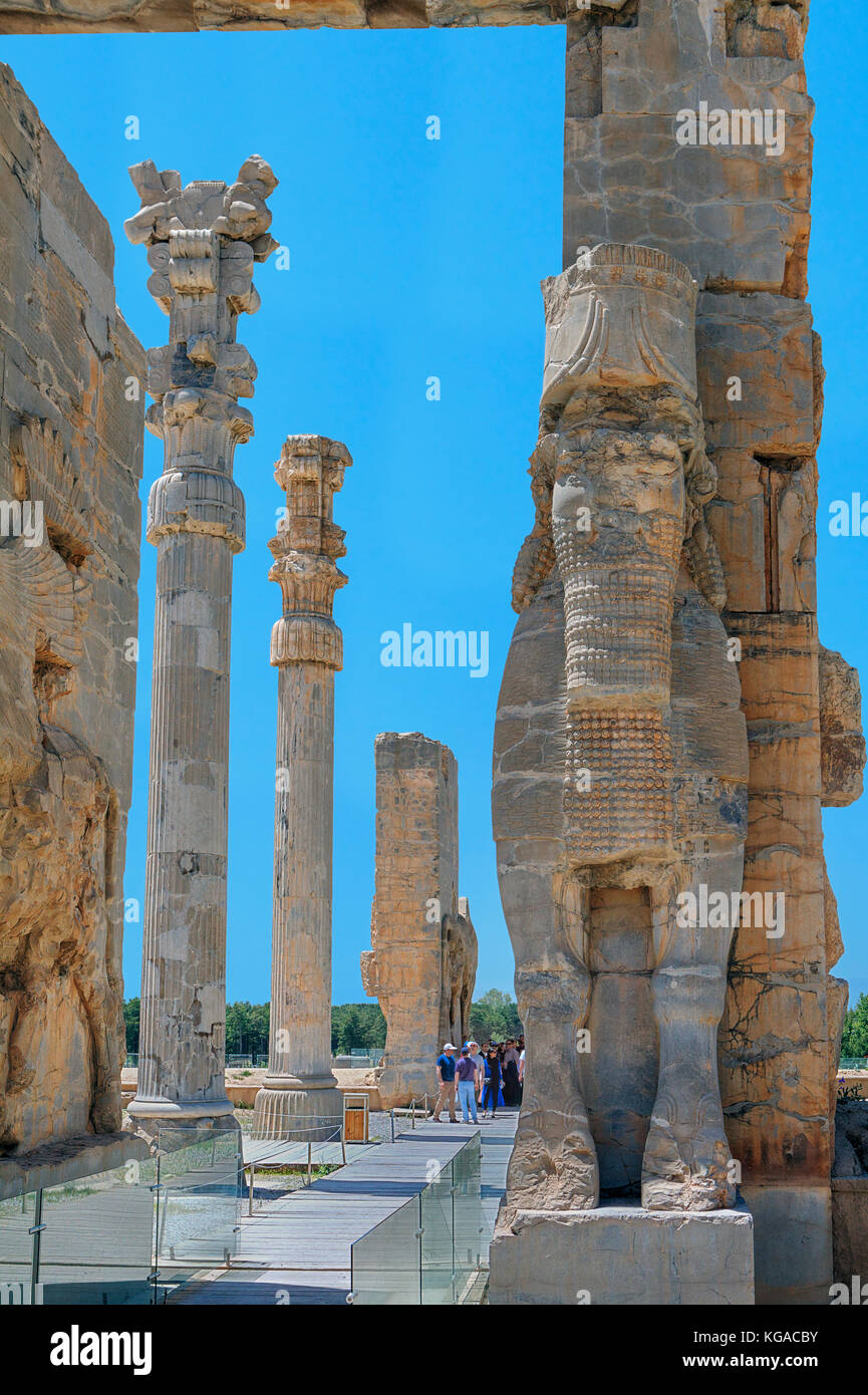 Fars Province, Shiraz, Iran - 20 april, 2017: Ruins of the ancient ...