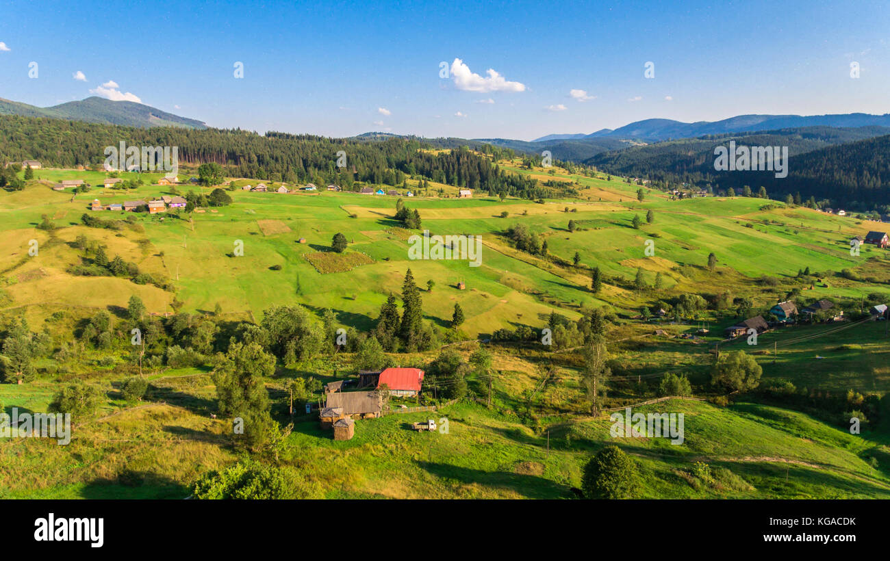 Aerial view of the landscape in mountains Stock Photo - Alamy