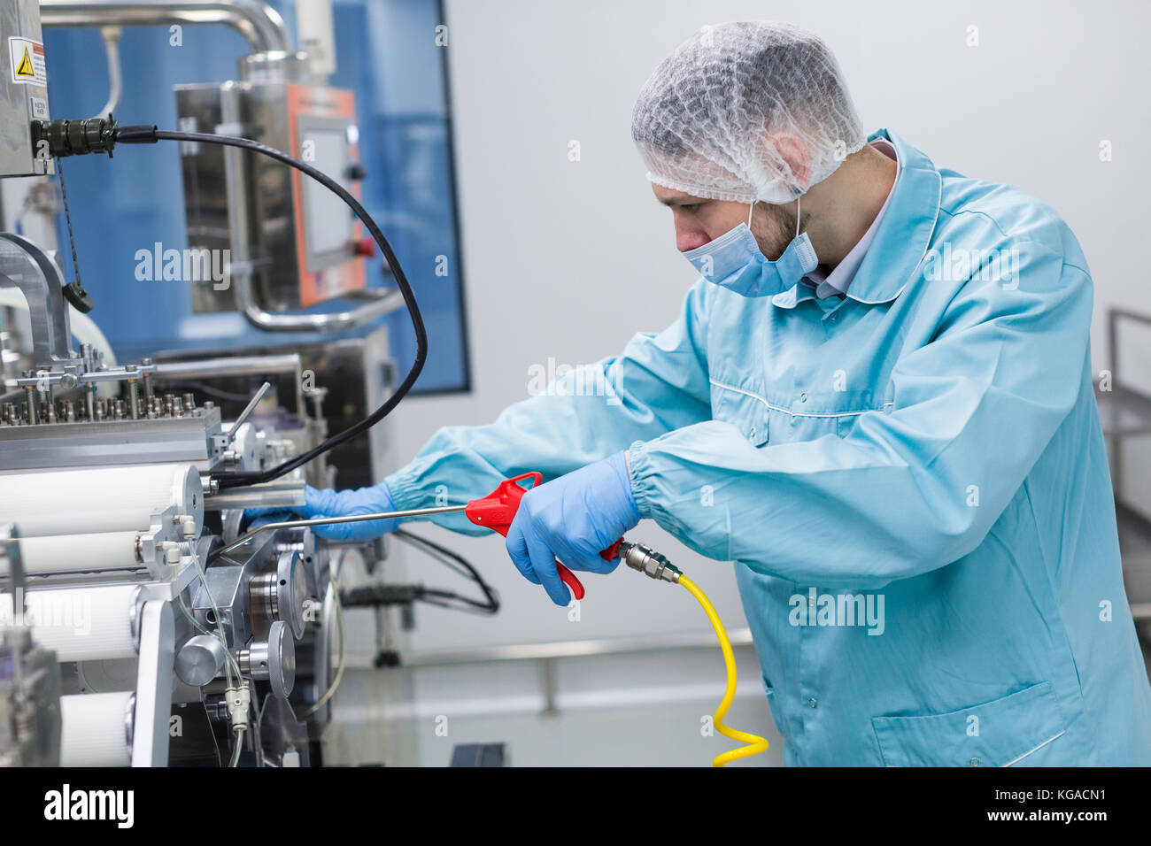 plant picture, factory worker work with machine, steel machines Stock ...