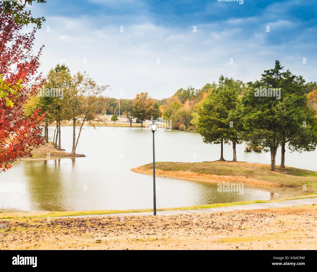 Fall Landscape at the Park; Changing Foliage Stock Photo - Alamy
