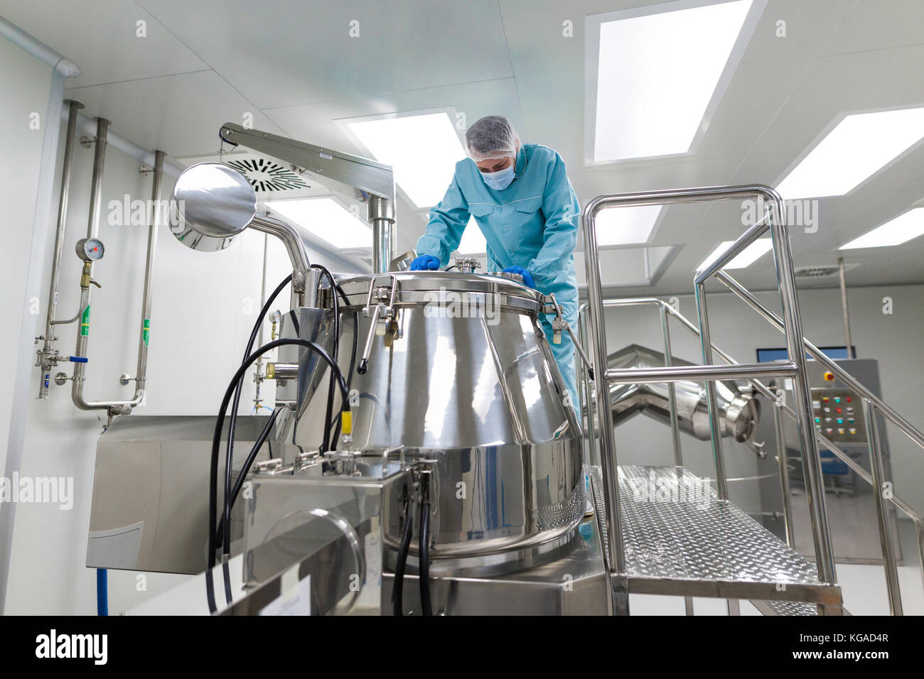 plant picture, scientist is looking inside the tank Stock Photo - Alamy