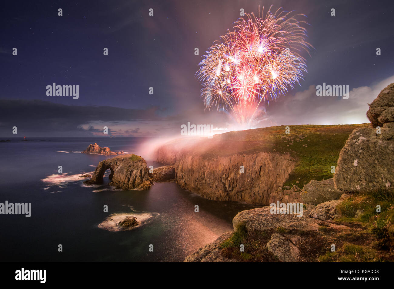 Land's End Fireworks, Magic in the Skies 2017 Stock Photo - Alamy