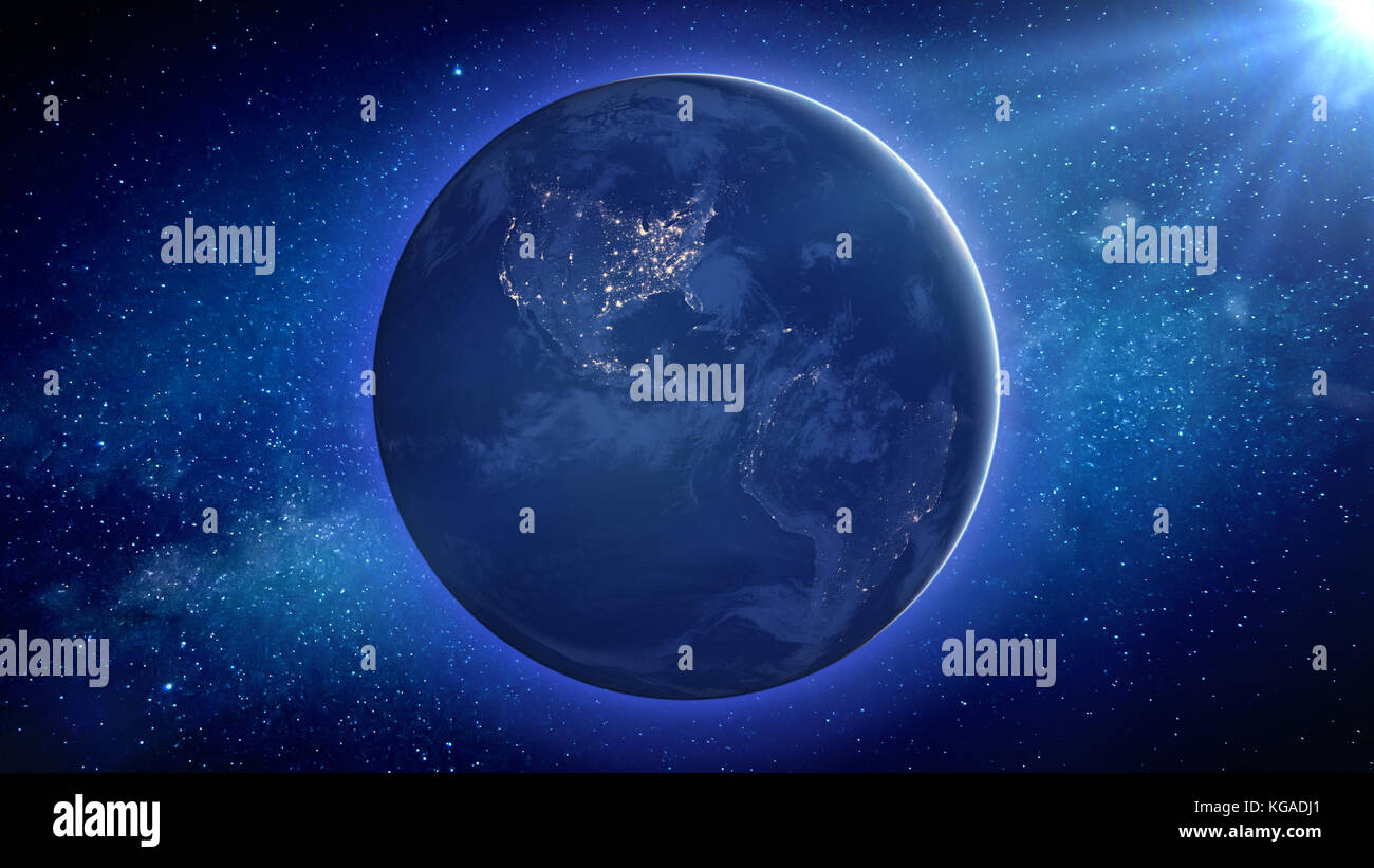 sunrise over planet Earth Stock Photo - Alamy