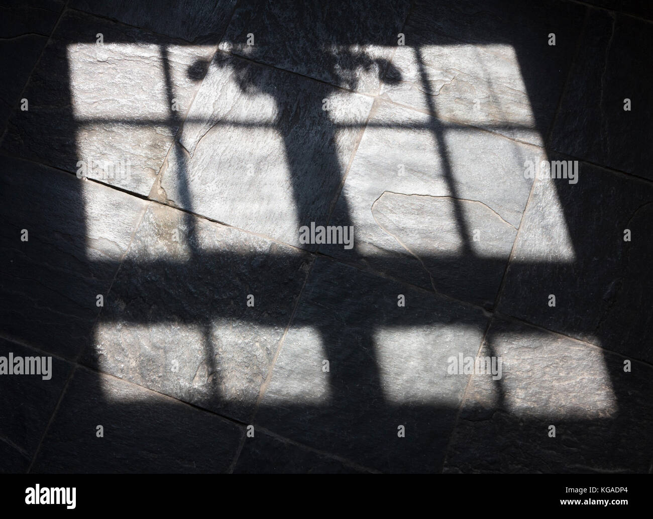 Sunlight from window on a tiled floor Stock Photo - Alamy