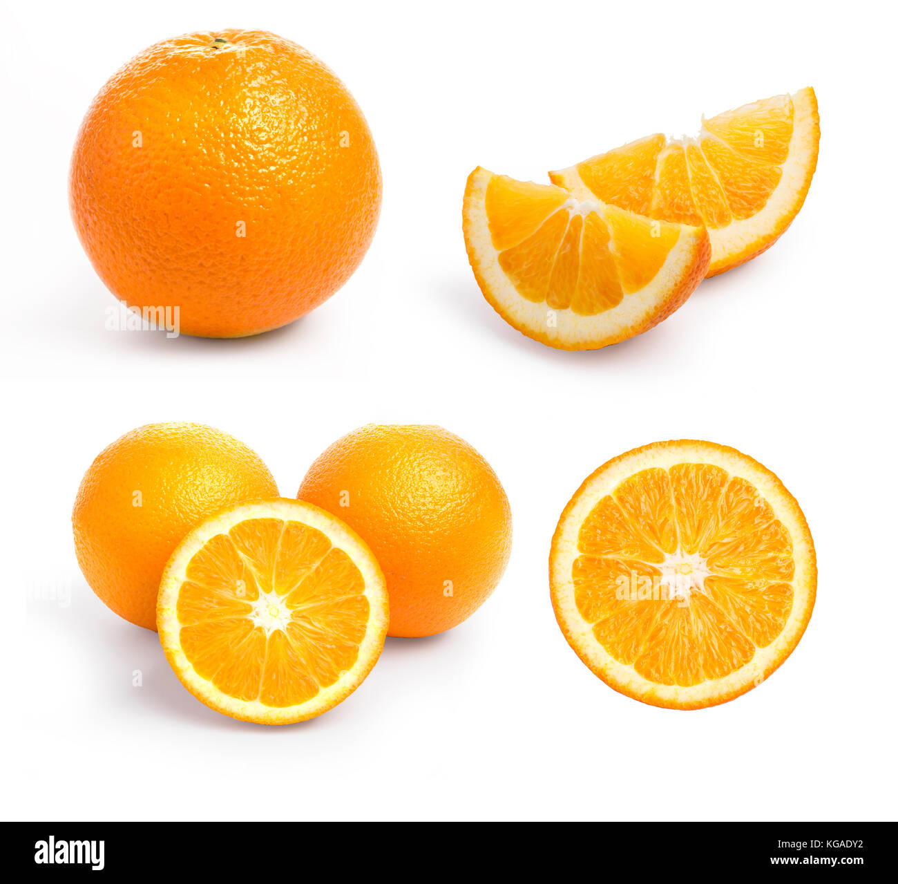 Ripe orange isolated on white background Stock Photo - Alamy