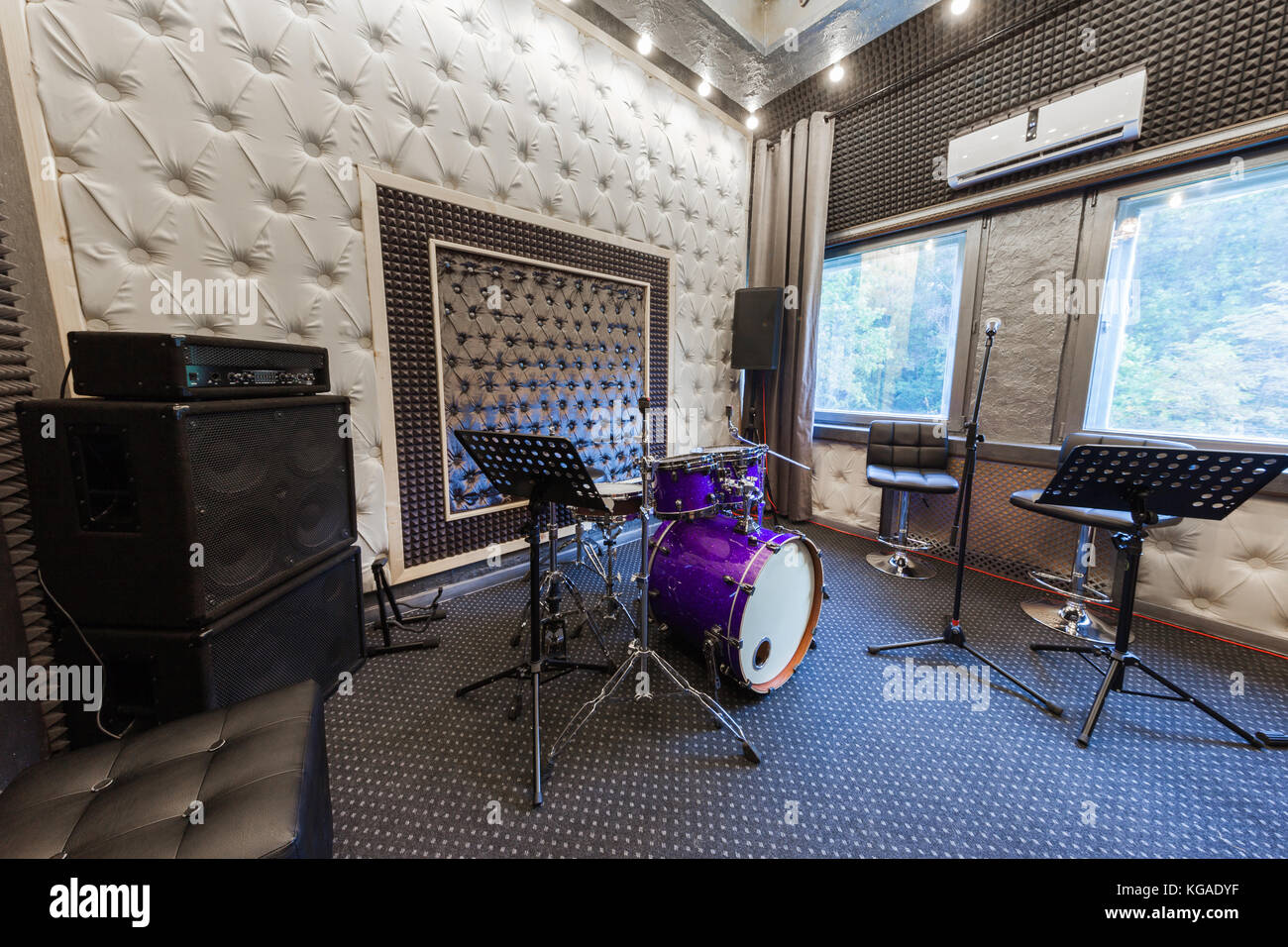the interior of the professional recording studio with musical i Stock ...