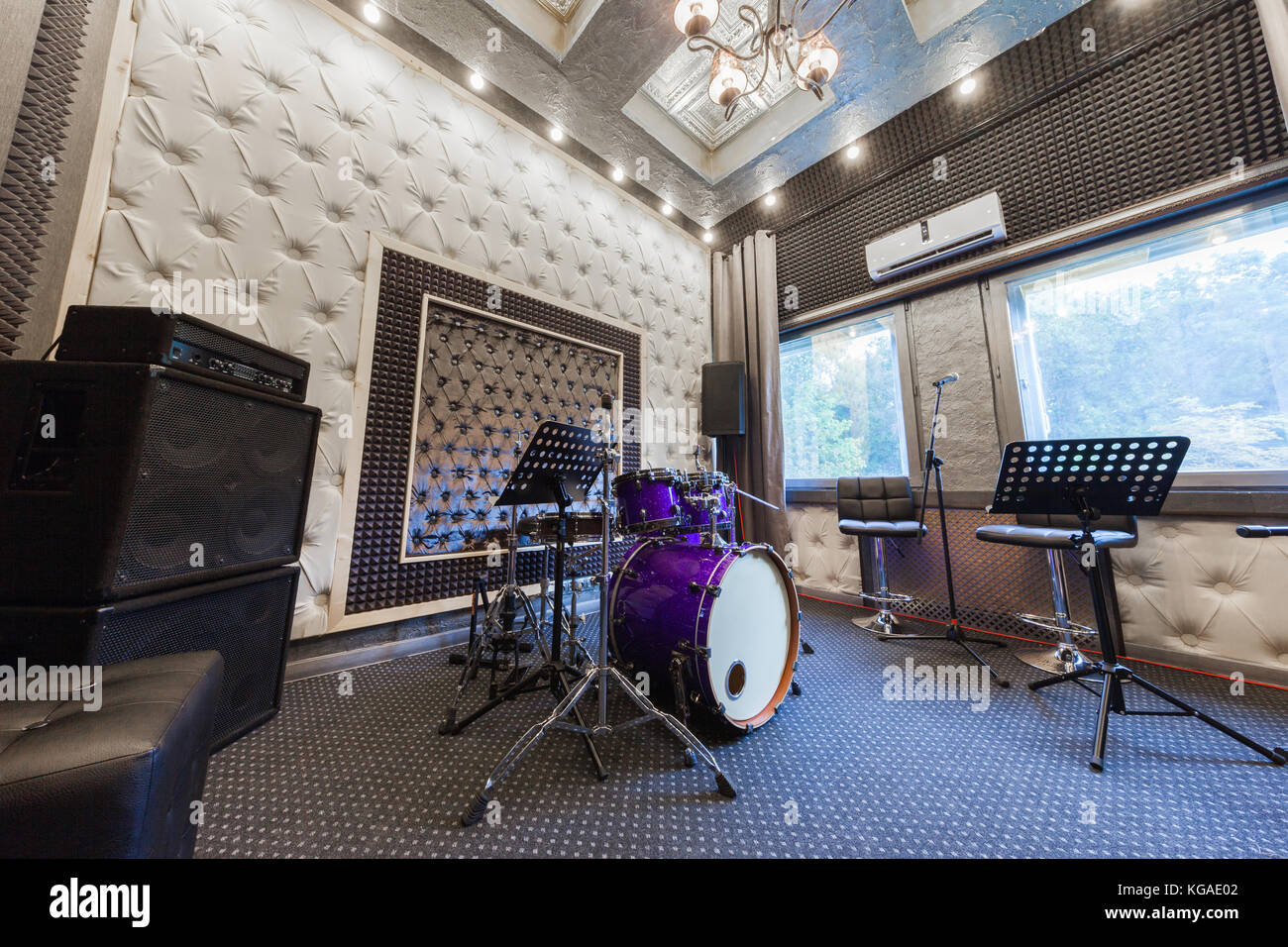 the interior of the professional recording studio with musical i Stock ...