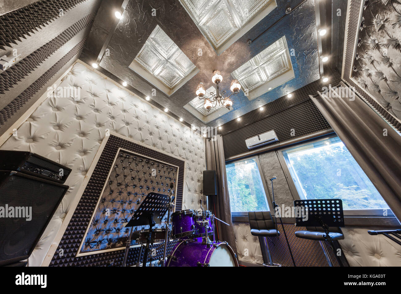 the interior of the professional recording studio with musical i Stock ...