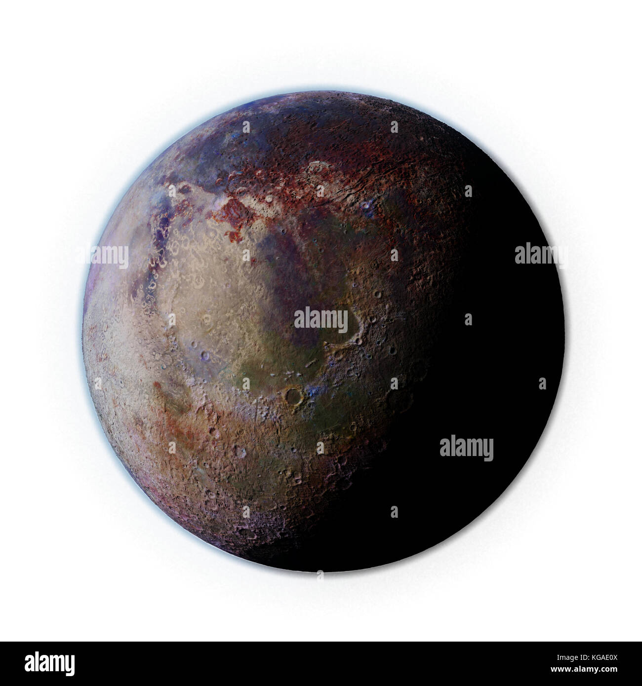 habitable alien planet isolated on white background Stock Photo - Alamy