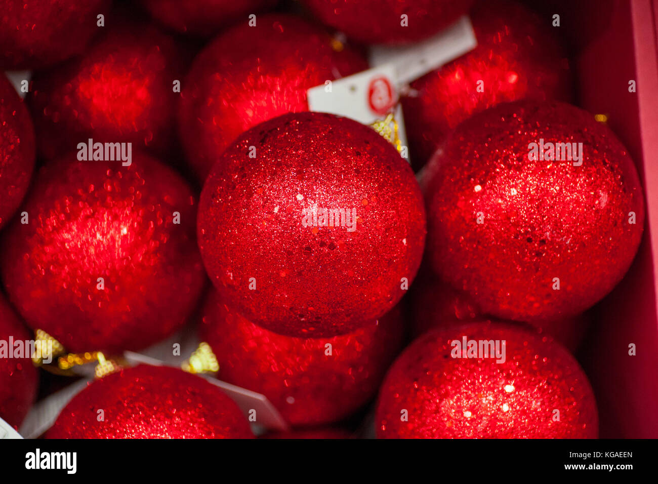 christmas decorations colorful bright balls Stock Photo - Alamy