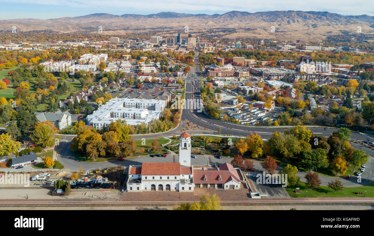 Aerial view boise skyline hi-res stock photography and images - Alamy