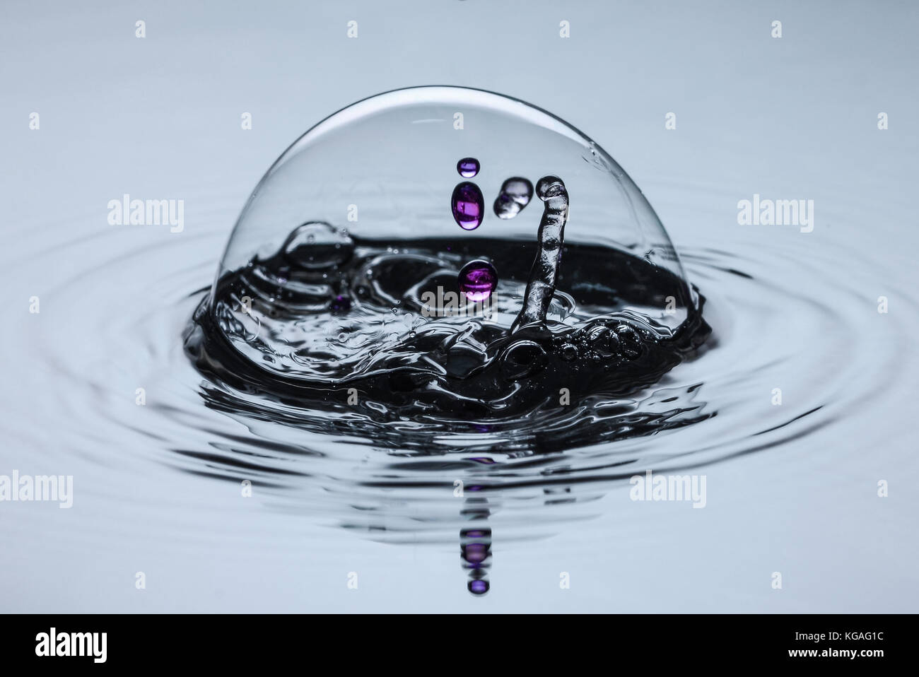 Water drops trapped in soap bubble Stock Photo - Alamy