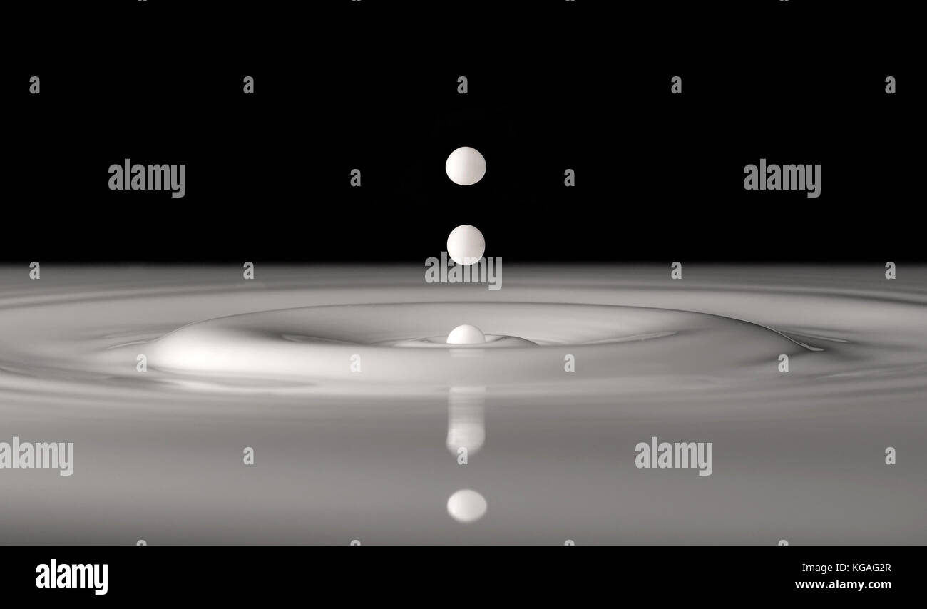 milk drop splash Stock Photo - Alamy