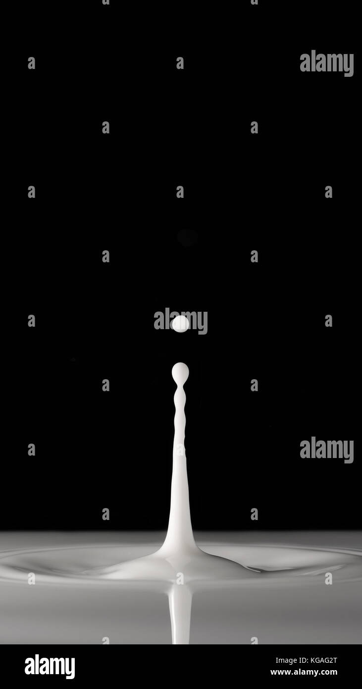 milk drop splash Stock Photo - Alamy