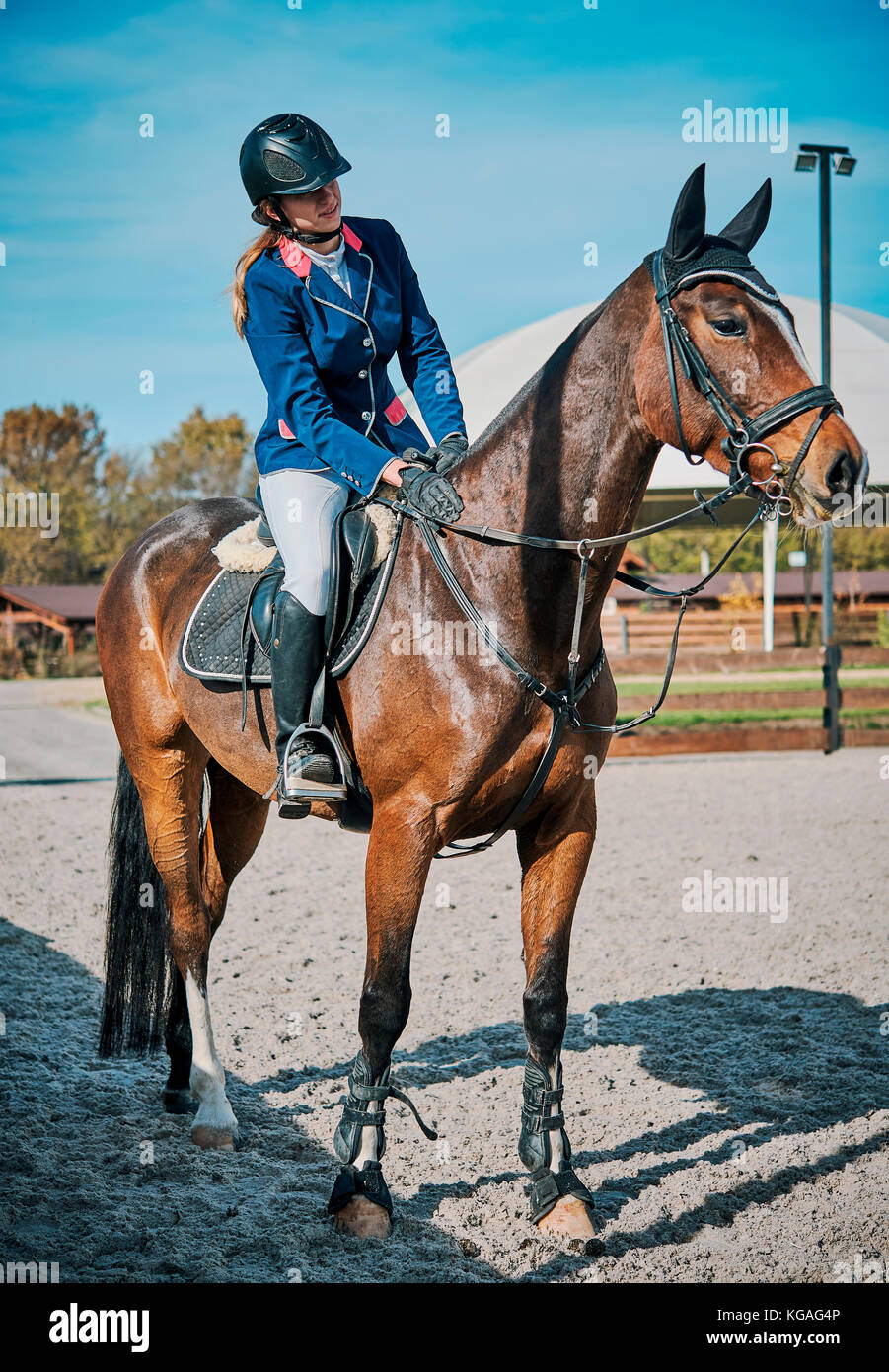 girl rider on horse Stock Photo - Alamy