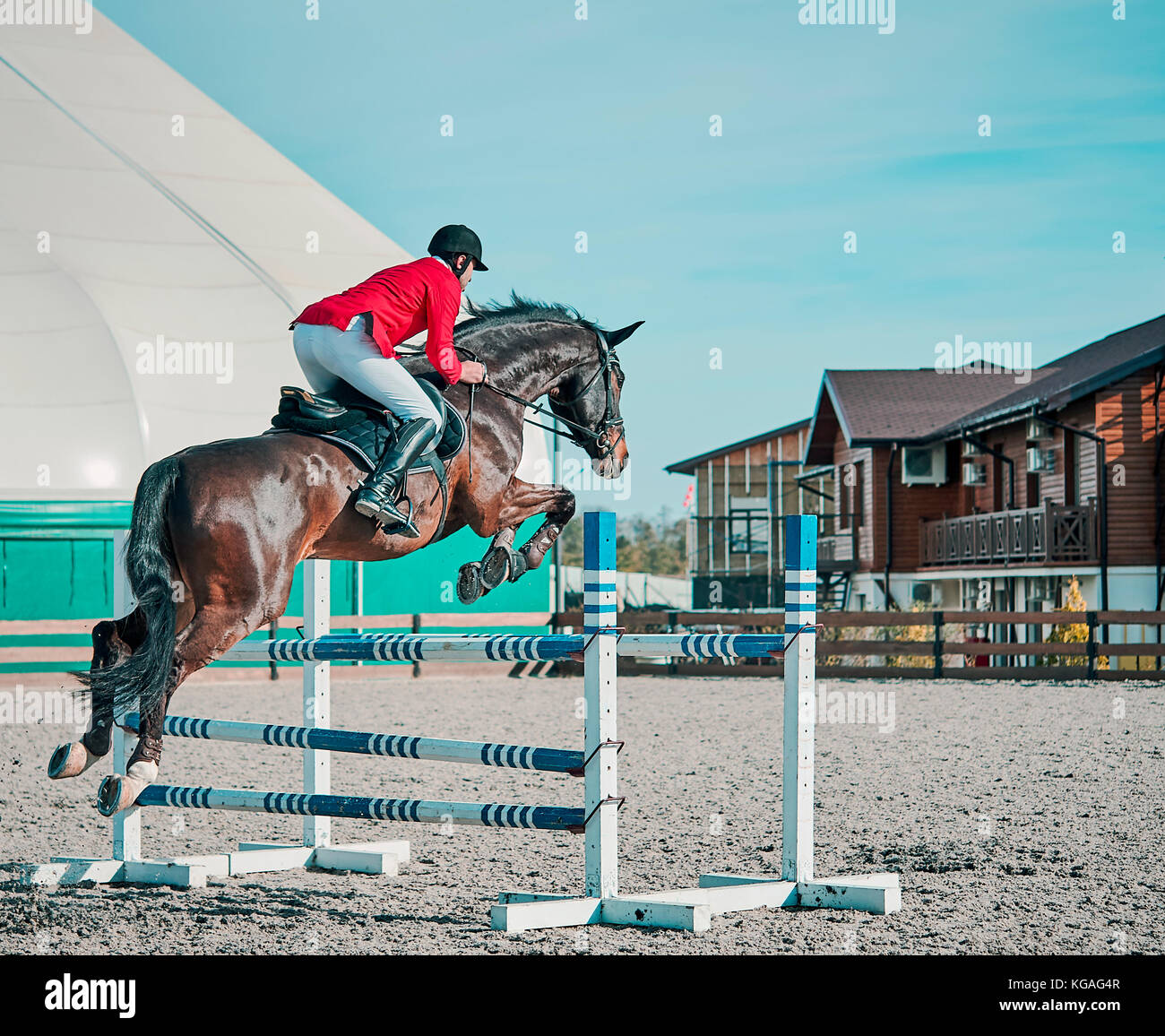 boy rider on horse Stock Photo - Alamy
