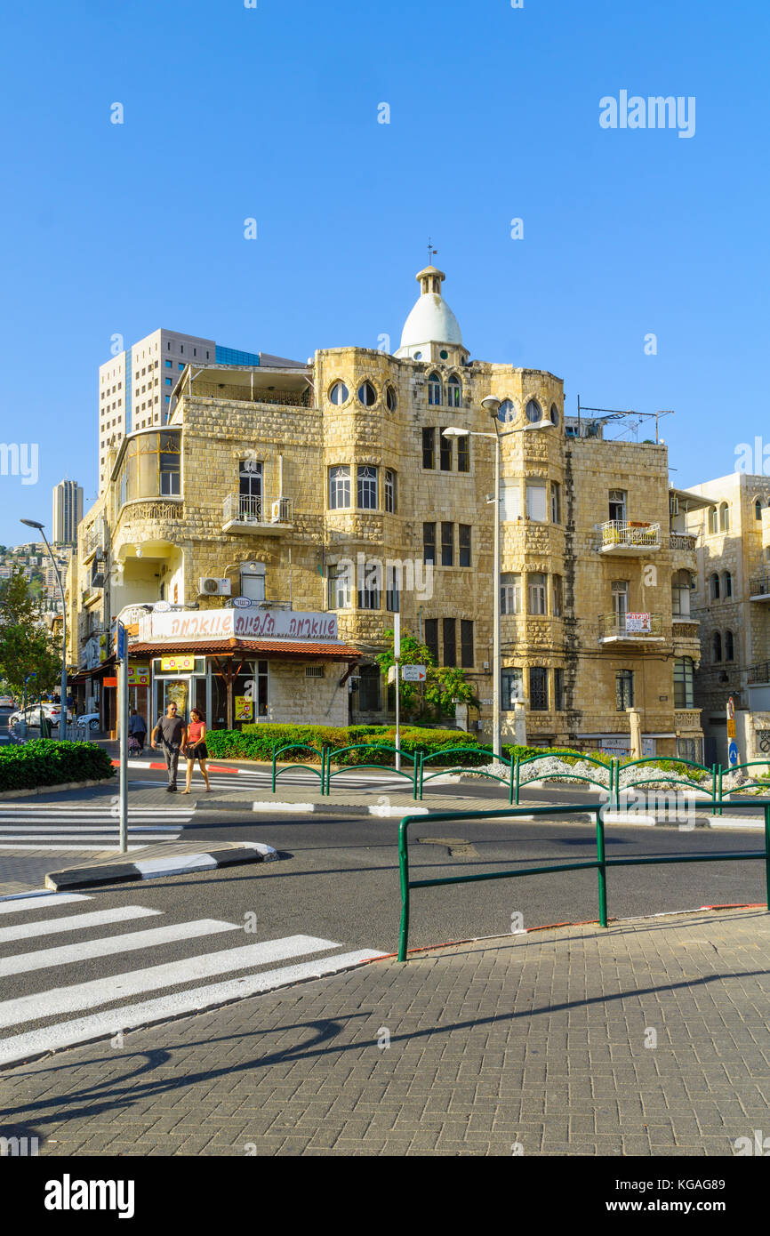 HAIFA, ISRAEL - OCTOBER 27, 2017: Historical houses in mixed Arab and ...